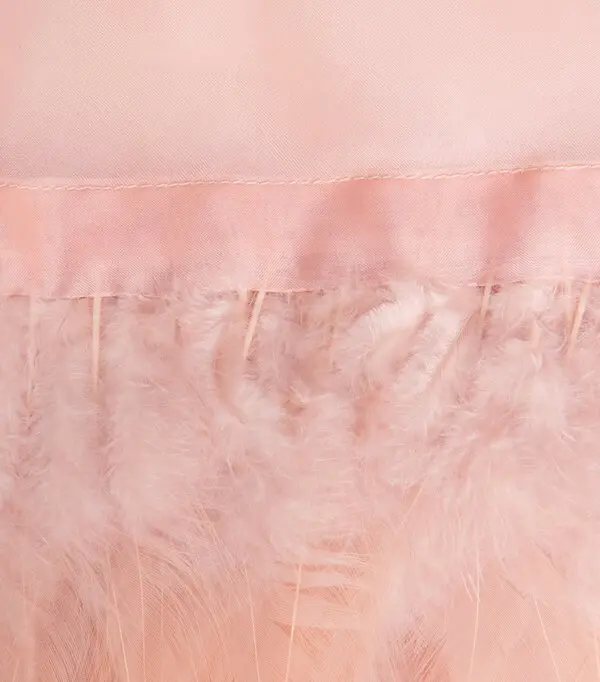 Staud Silk Feather-trim Skirt - Pink
