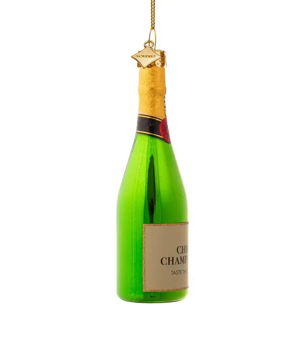 Harrods Champagne Bottle Tree Decoration - Green