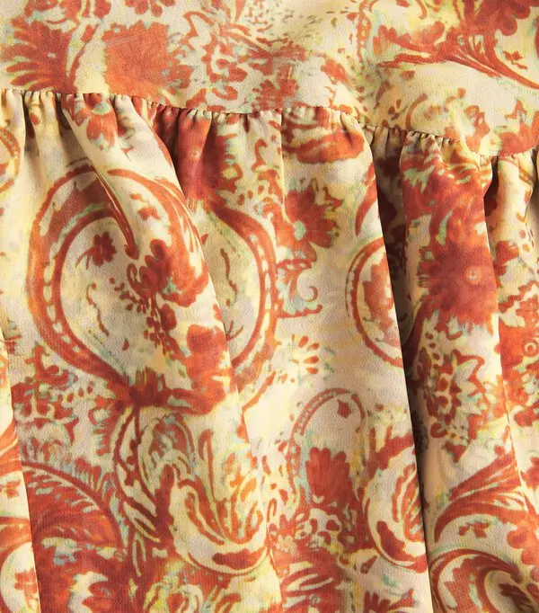 DE LA VALI Chiffon Floral Avalon Maxi Dress