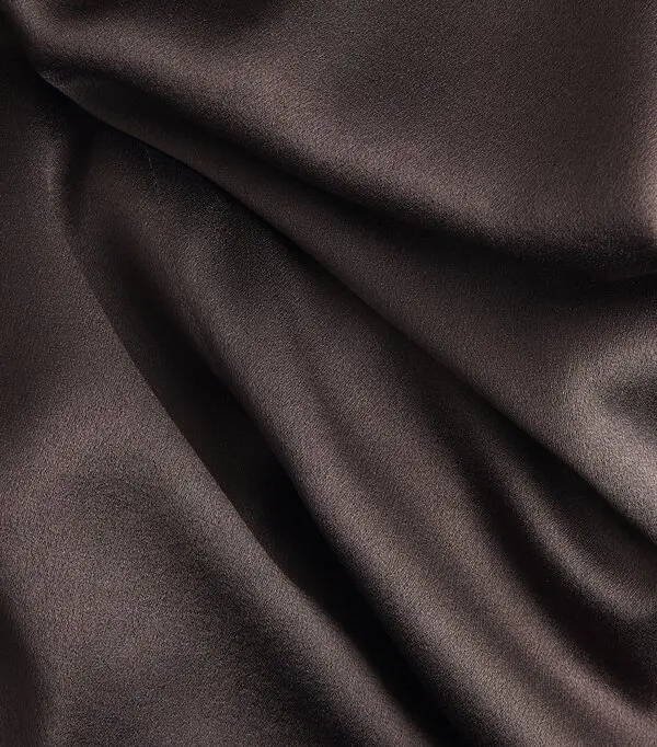 DE LA VALI Satin One-shoulder Odaluna Maxi Dress