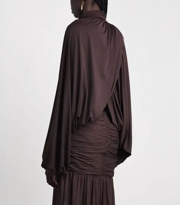 DE LA VALI Asymmetrical Ruched Top
