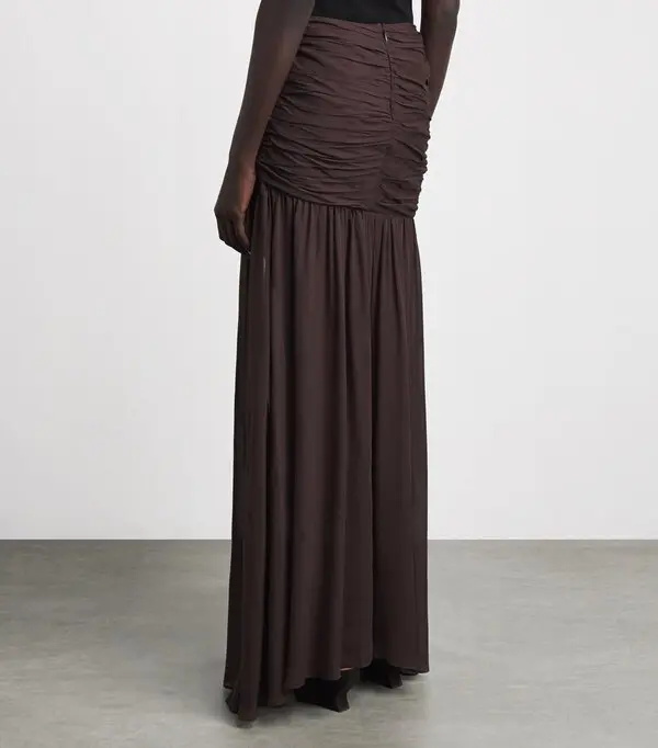 DE LA VALI Amaya Maxi Skirt - Brown
