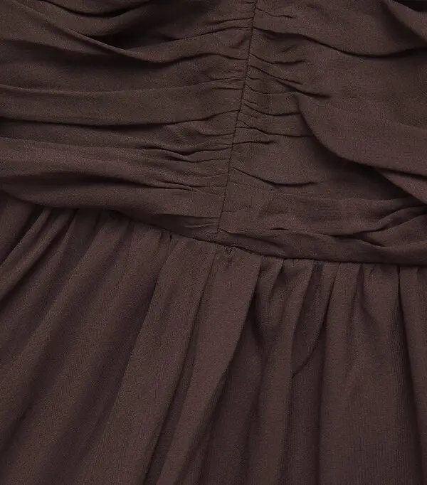 DE LA VALI Amaya Maxi Skirt - Brown