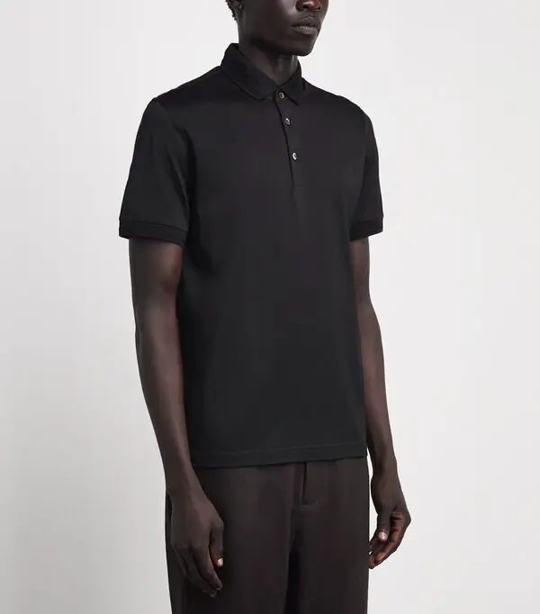 Corneliani Cotton Jersey Polo Shirt