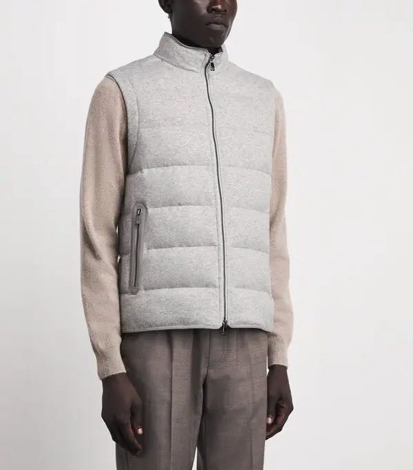 Corneliani Cashmere-blend Quilted Padded Gilet