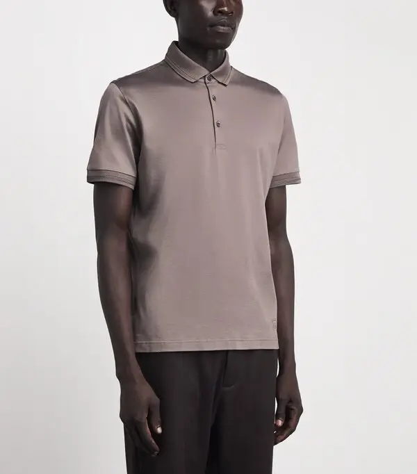 Corneliani Cotton Jersey Polo Shirt