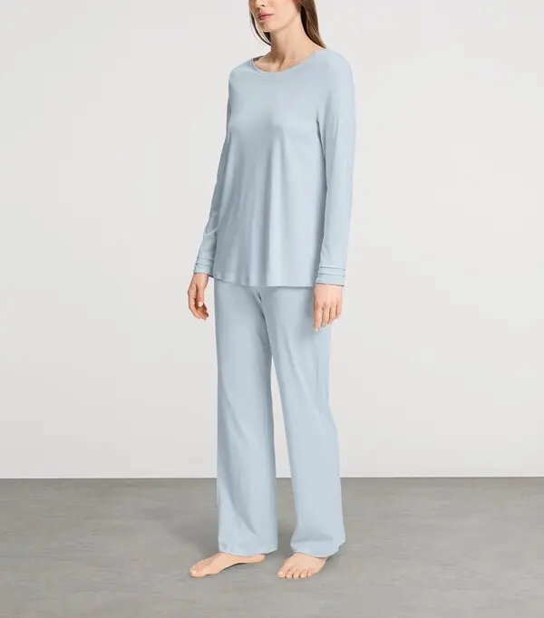 Hanro Cotton Long-sleeve Pyjama Set