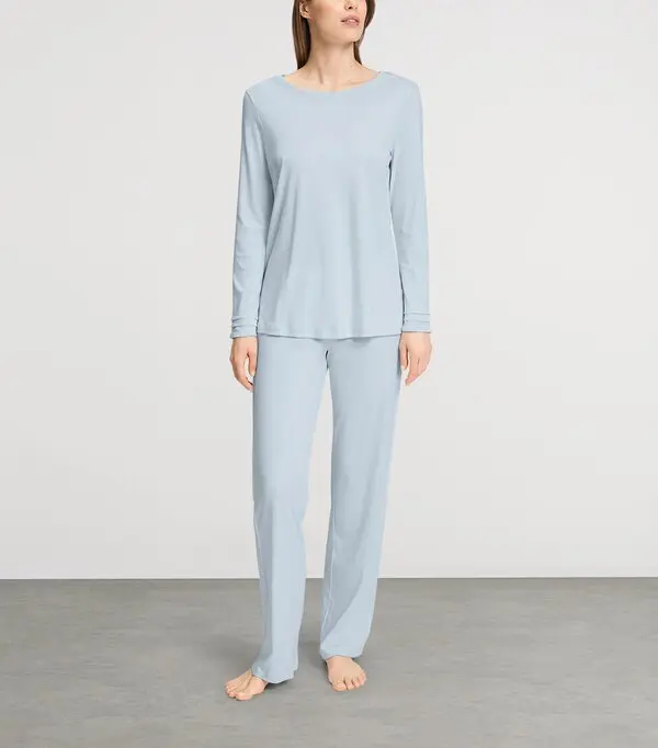 Hanro Cotton Long-sleeve Pyjama Set