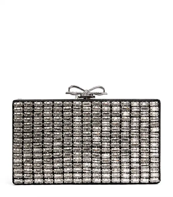 SELF-PORTRAIT Crystal Chainmail Clutch Bag