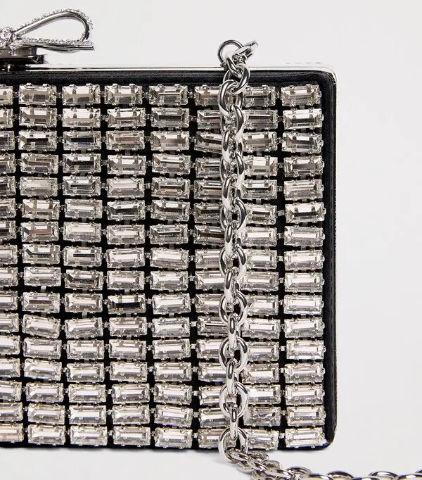SELF-PORTRAIT Crystal Chainmail Clutch Bag