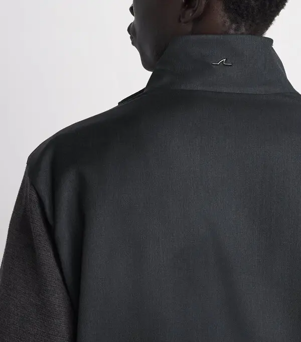 Paul & Shark Virgin Wool Hybrid Zip-up Jacket