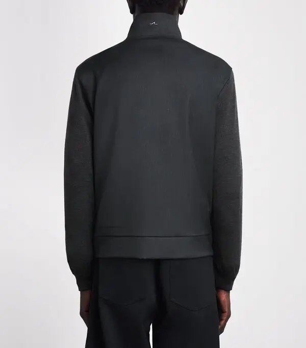Paul & Shark Virgin Wool Hybrid Zip-up Jacket
