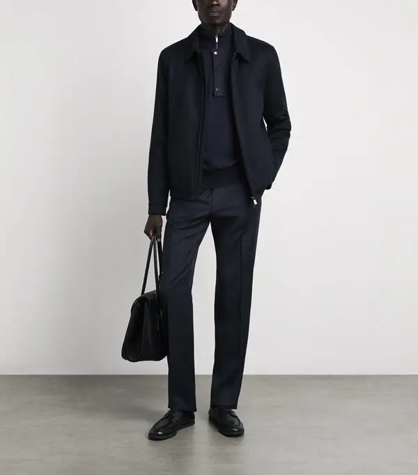 Paul & Shark Virgin Wool Quarter-zip Sweater
