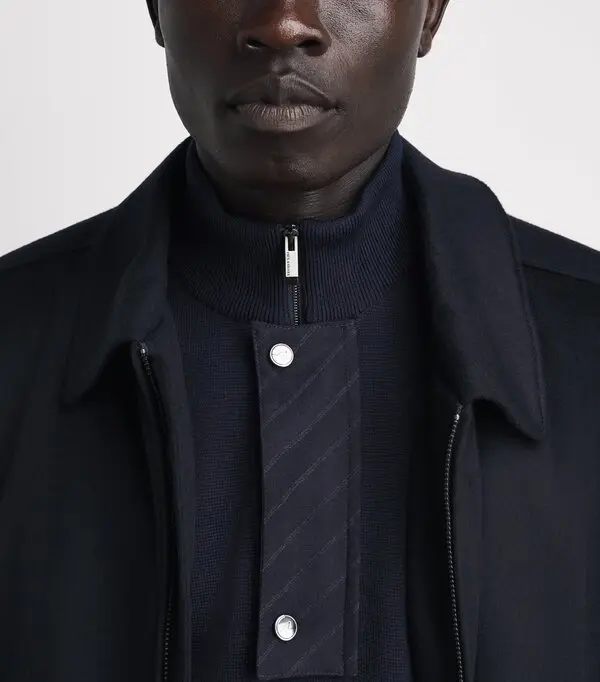 Paul & Shark Virgin Wool Quarter-zip Sweater