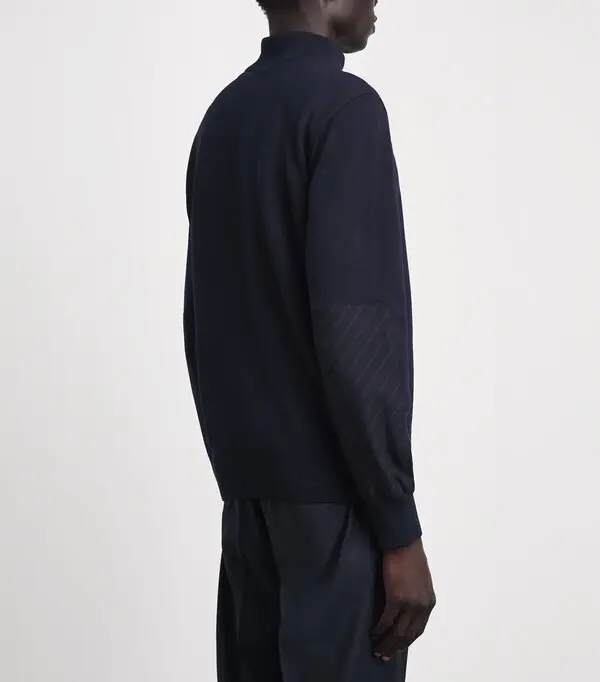 Paul & Shark Virgin Wool Quarter-zip Sweater