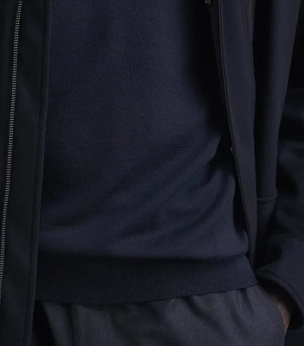 Paul & Shark Virgin Wool High-neck Sweater With Contrast Piping
