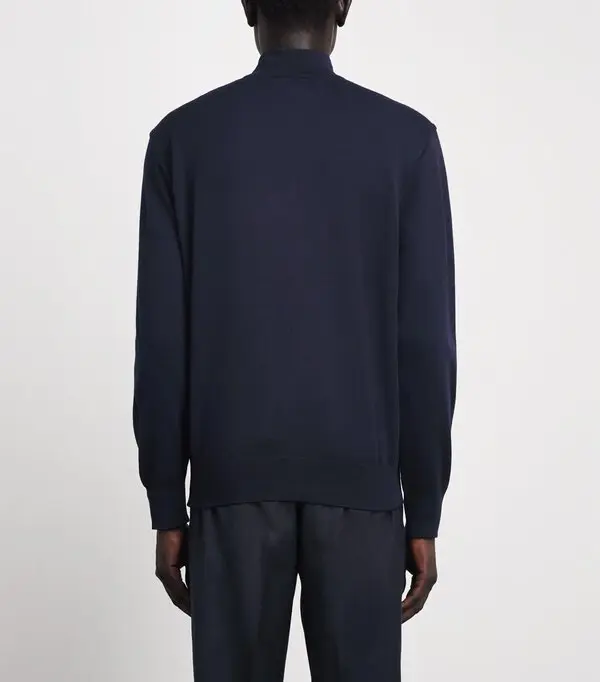 Paul & Shark Virgin Wool High-neck Sweater With Contrast Piping
