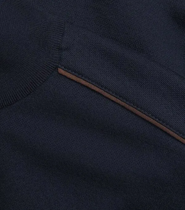 Paul & Shark Virgin Wool High-neck Sweater With Contrast Piping