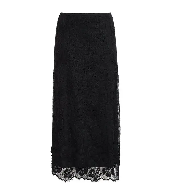 Fabiana Filippi Lace Maxi Skirt - Black