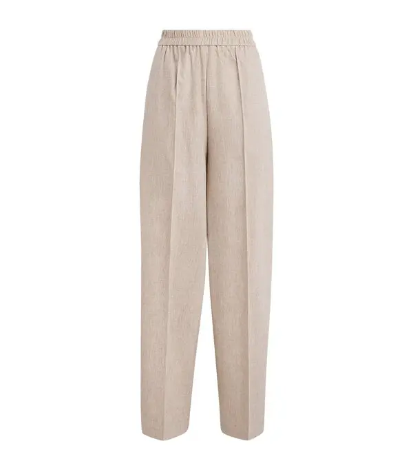 Fabiana Filippi Flannel Pleated Trousers - Beige