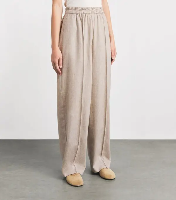 Fabiana Filippi Flannel Pleated Trousers - Beige