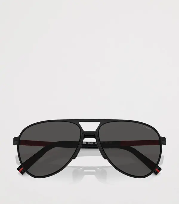 Prada Metal Aviator Sunglasses