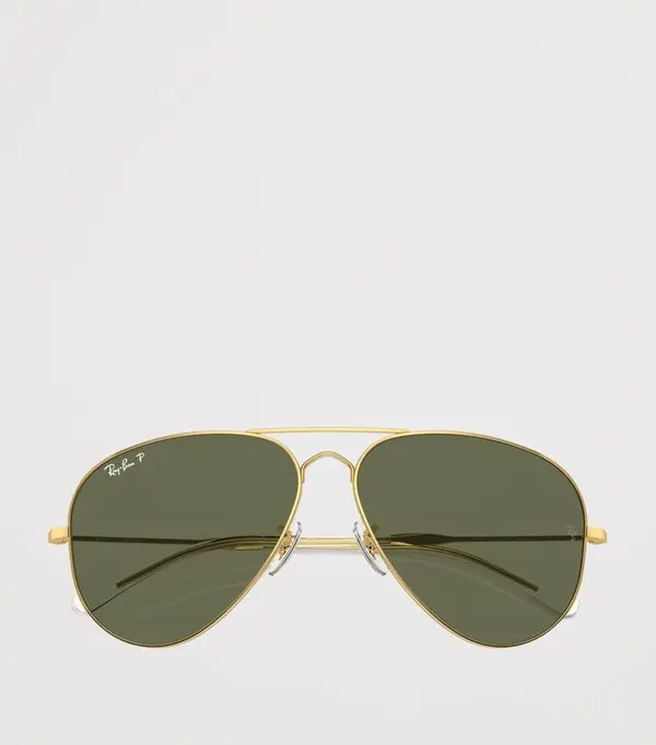 Ray-ban Metal Aviator Pilot Sunglasses - Gold