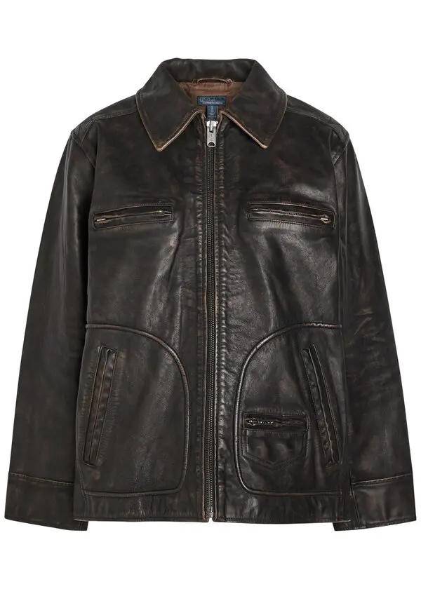 Polo Ralph Lauren Distressed Leather Jacket