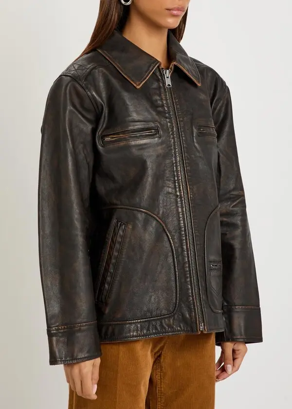 Polo Ralph Lauren Distressed Leather Jacket