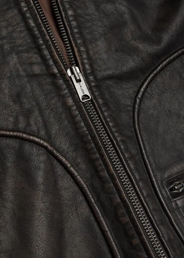 Polo Ralph Lauren Distressed Leather Jacket