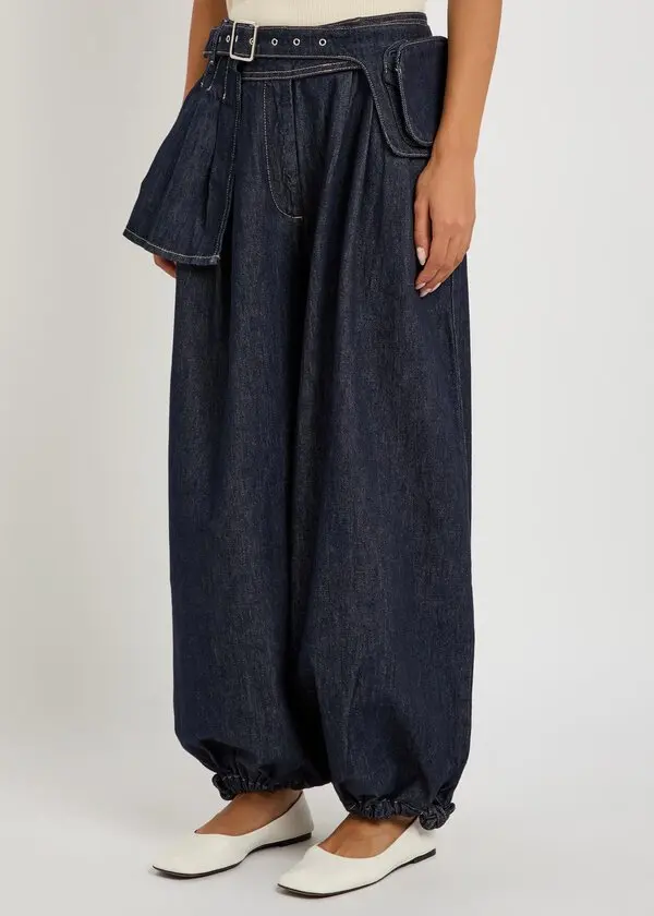 DAMSON MADDER Balloon Leg Jeans With Belt