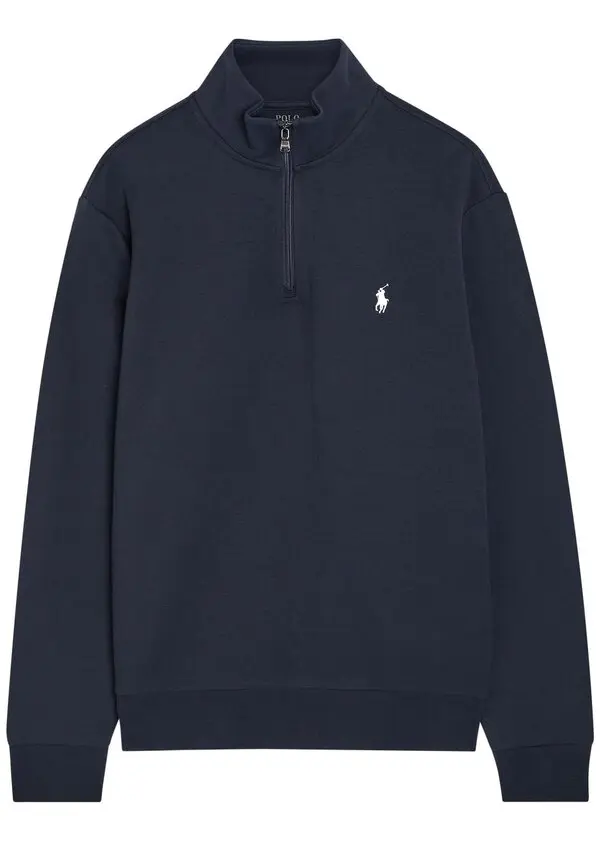 Polo Ralph Lauren Half-zip Cotton-blend Sweatshirt
