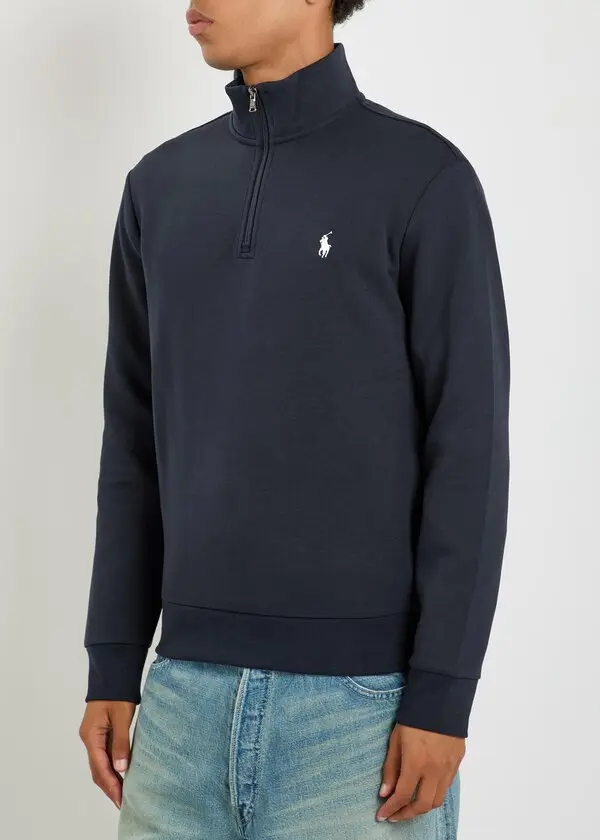 Polo Ralph Lauren Half-zip Cotton-blend Sweatshirt