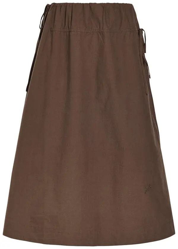 DAMSON MADDER Caspia Cotton-poplin Midi Skirt