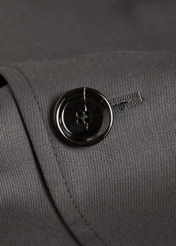 LARDINI Belted Wool Trench Coat