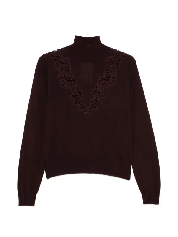 Zimmermann Valiant Wool Sweater With Lace Detail