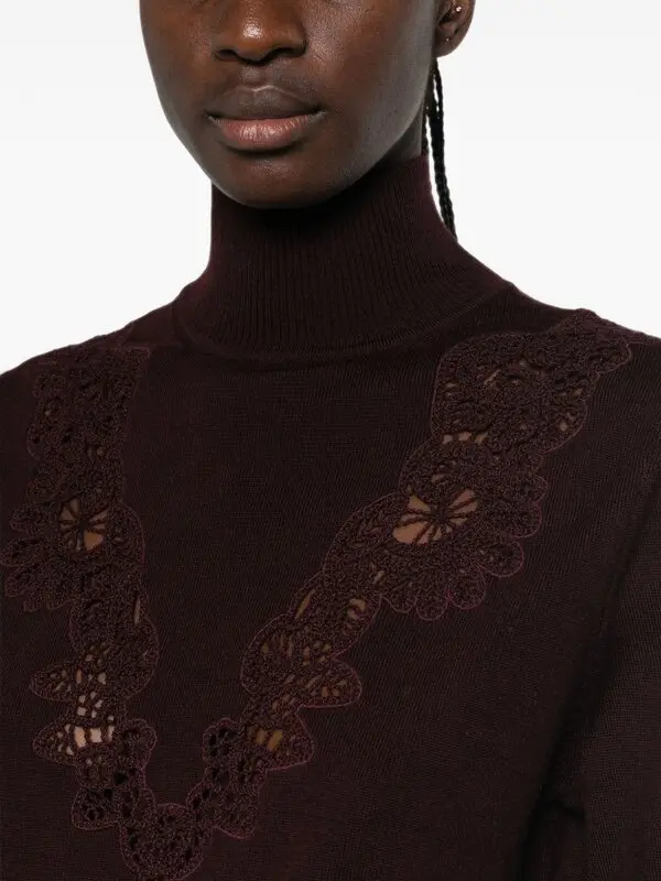 Zimmermann Valiant Wool Sweater With Lace Detail