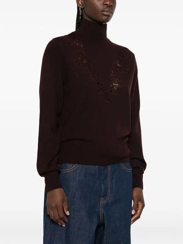 Zimmermann Valiant Wool Sweater With Lace Detail