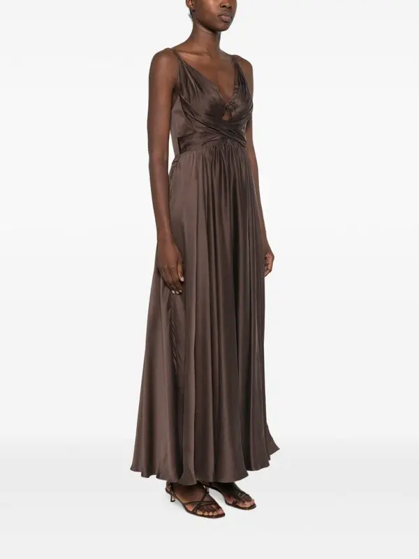 Zimmermann Silk Draped Maxi Dress