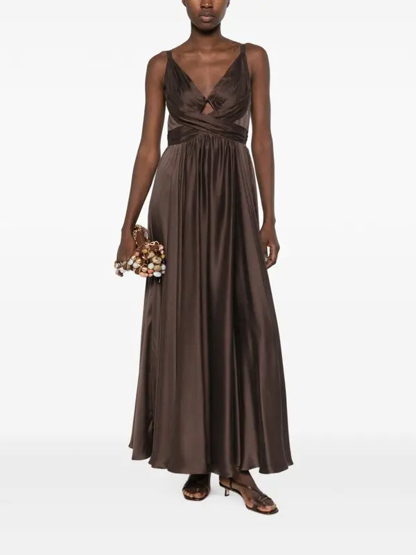Zimmermann Silk Draped Maxi Dress