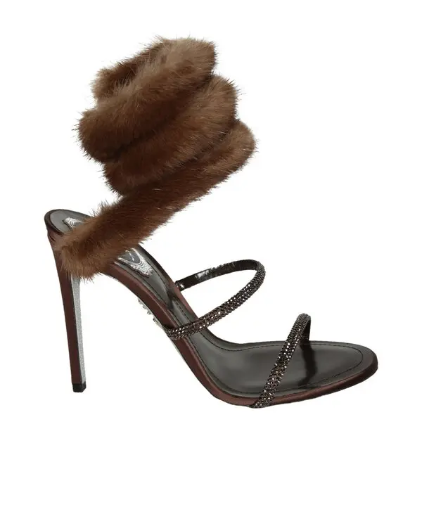 Rene Caovilla Embellished Stiletto Heeled Sandals