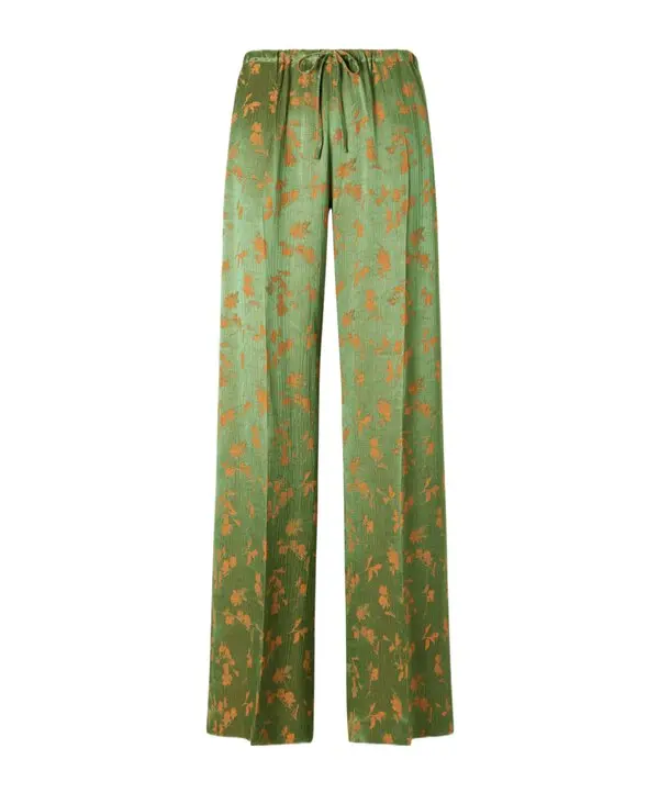 Dries Van Noten Wide Leg Jacquard Trousers
