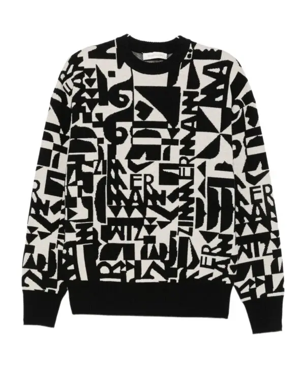 Zimmermann Long Sleeve Knit Top With All-over Graphic Print