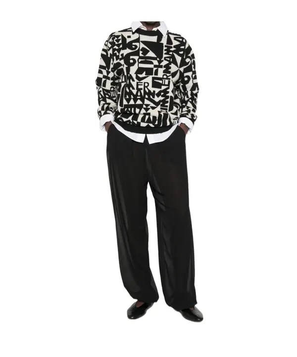 Zimmermann Long Sleeve Knit Top With All-over Graphic Print