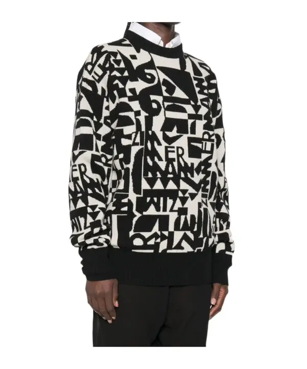 Zimmermann Long Sleeve Knit Top With All-over Graphic Print