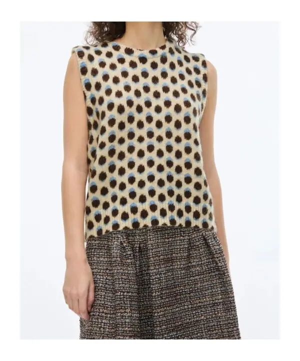 IBLUES Sleeveless V-neck Vest With All-over Print