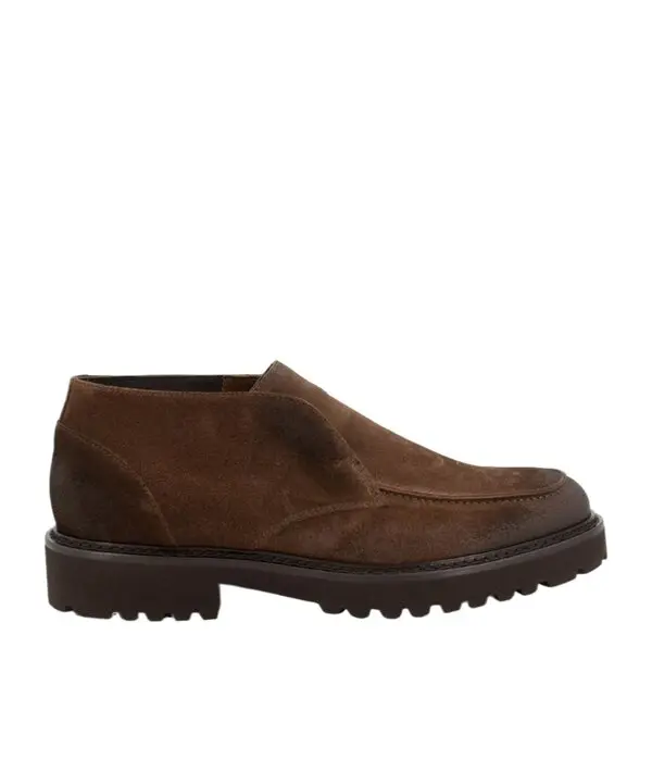 DOUCAL'S Raised-stitch Suede Ankle Boots
