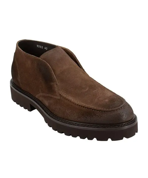 DOUCAL'S Raised-stitch Suede Ankle Boots