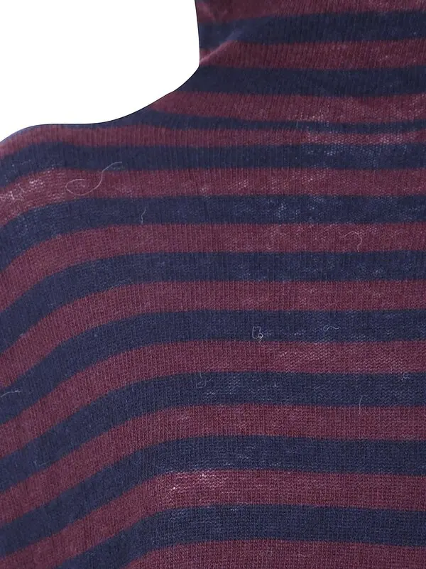 BASERANGE Long-sleeved Knitwear With High Neck And Striped Design
