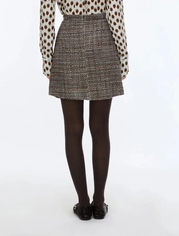 IBLUES Textured Tweed Skirt